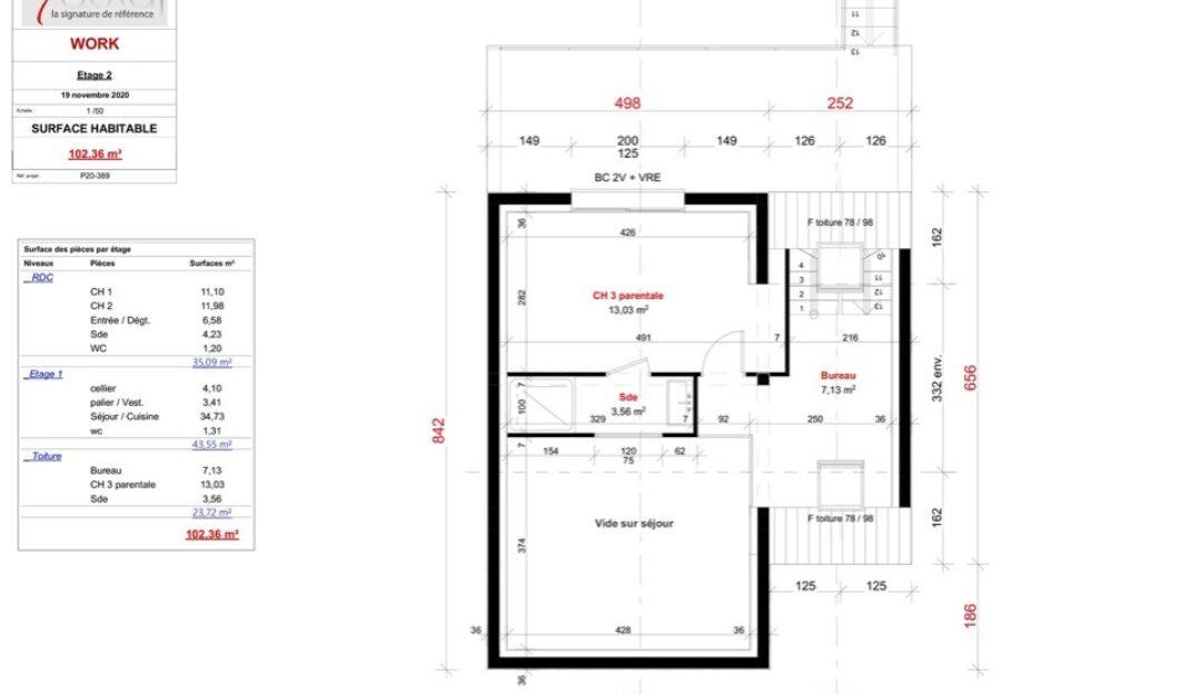 Plan de maison - Modèle WORK