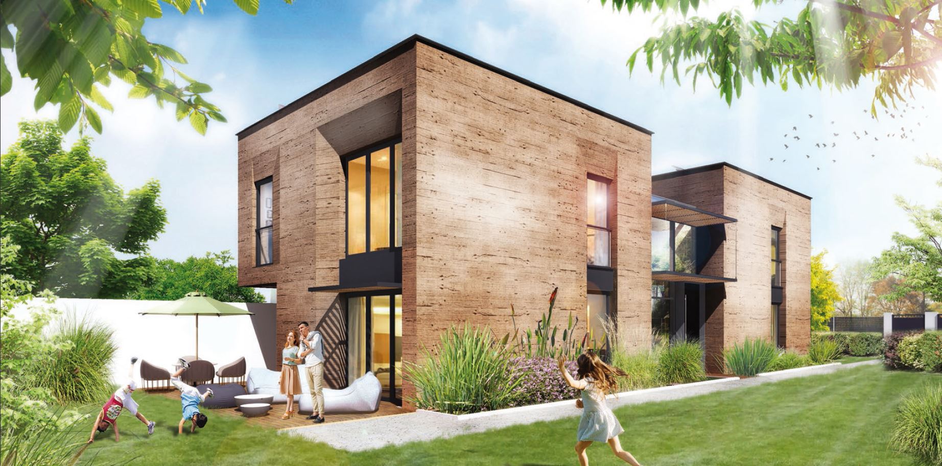 L'authenticité d'un habitat moderne et écologique conçus à base de ...